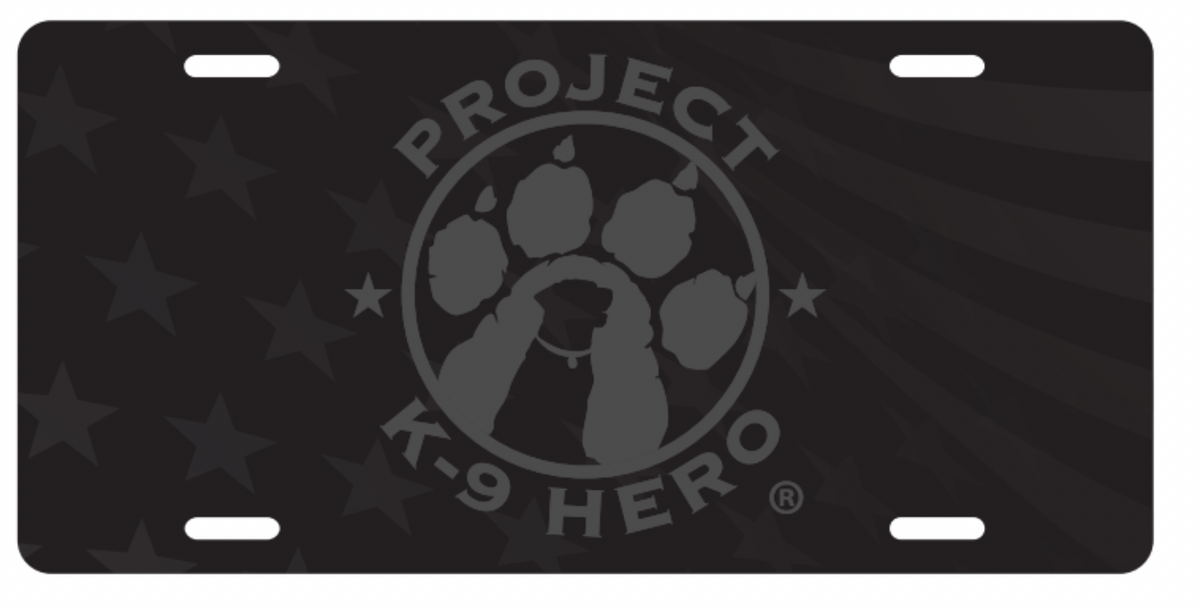 Project K-9 Hero Logo License Plate, Decorative, Aluminum with UV Inks ...